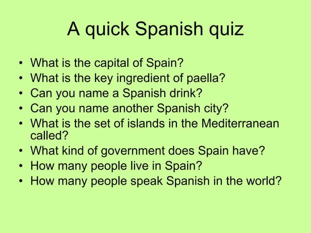 Spanish festivities with answers | PPT