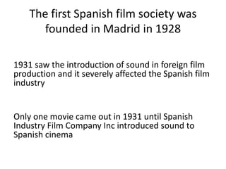 Spanish film history | PPTX