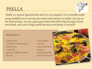 Spanish food | PPTX