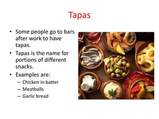 Spanish food presentation malachy | PPTX