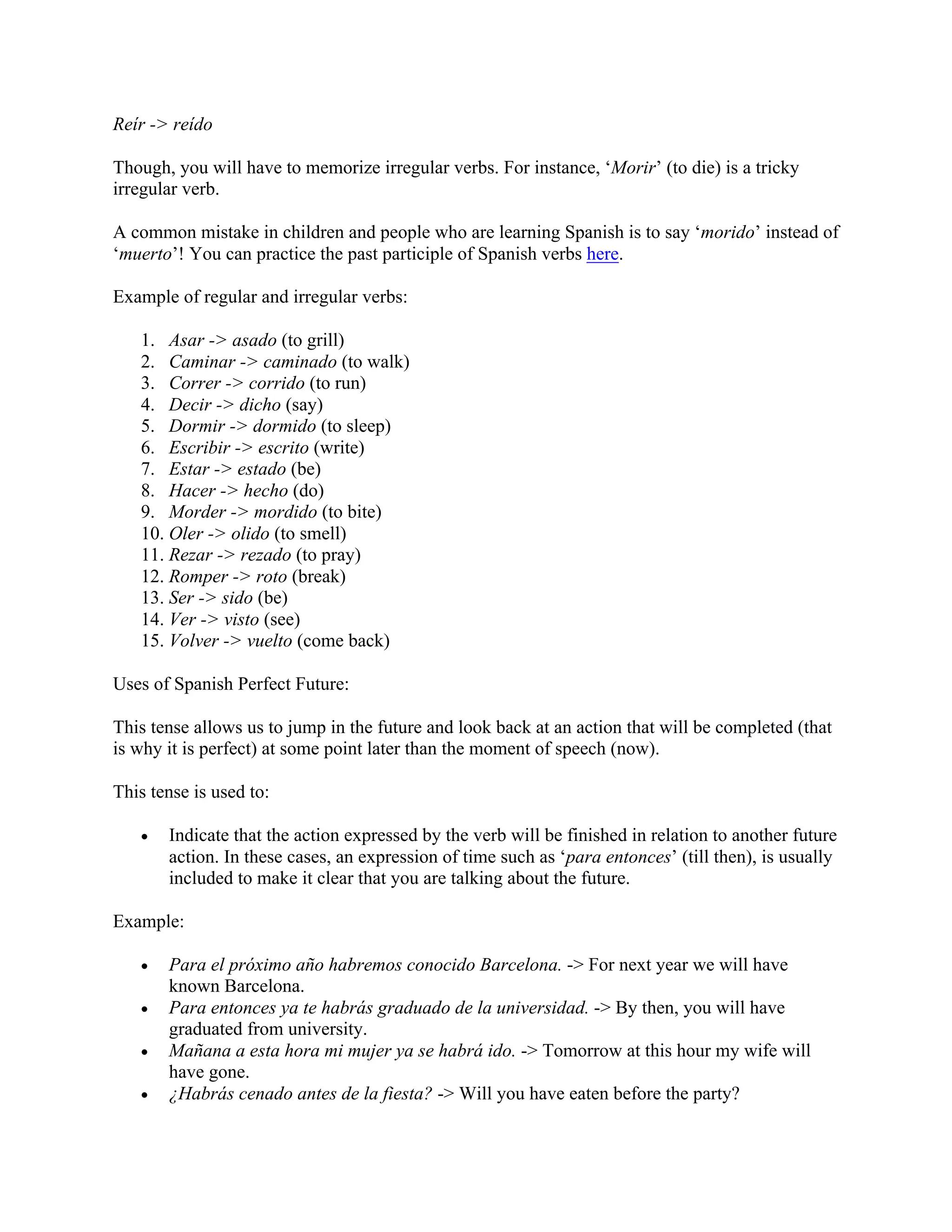 Spanish Future Tense | PDF