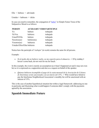 Spanish Future Tense | PDF