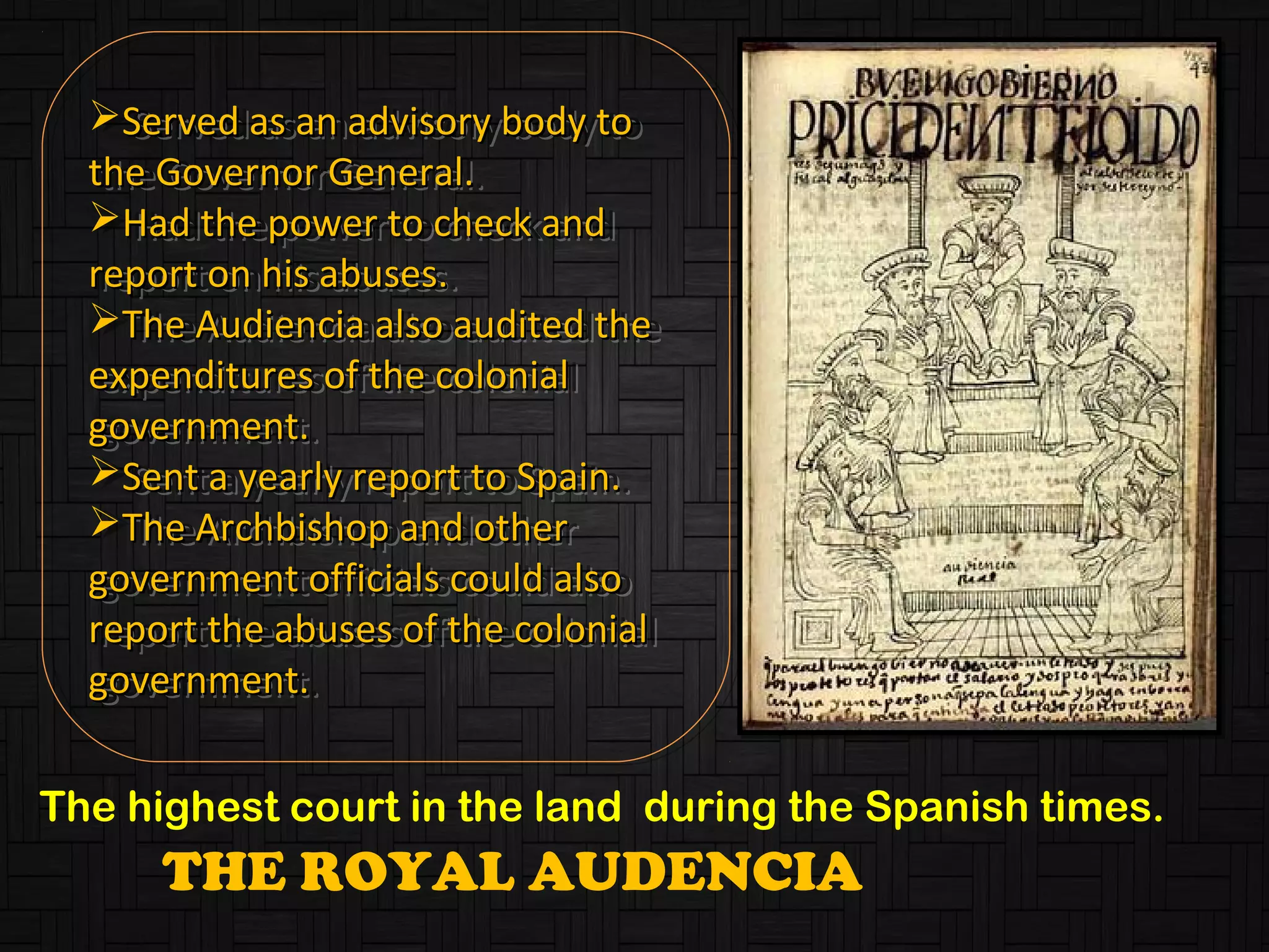 Spanish Government in the Philippines by Dexter Reyes GMATHS | PPT