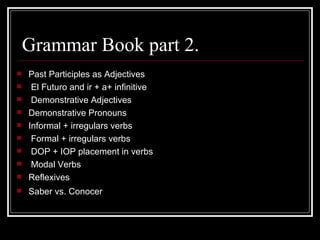 Spanish grammer book | PPT