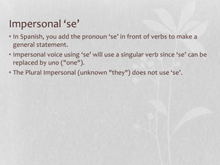 Spanish grammer book | PPTX