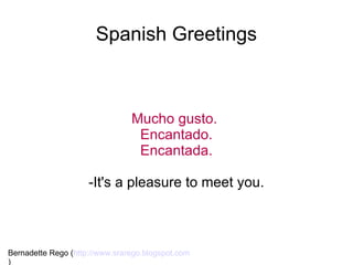Spanish greetings | PPT
