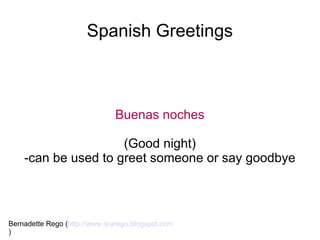 Spanish greetings | PPT
