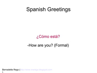 Spanish greetings | PPT