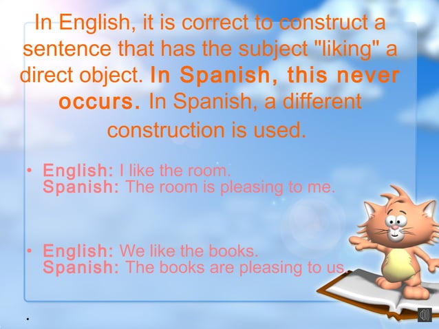 Spanish gustar | PPT | Programming Languages | Computing