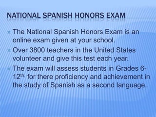 Spanish honors society nse | PPTX