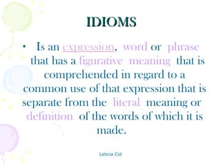 Spanish idioms ppt | PPT