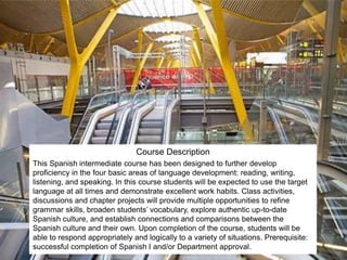 Spanish II Honors Intro 2015 | PPT