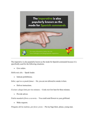 Spanish Imperative | PDF