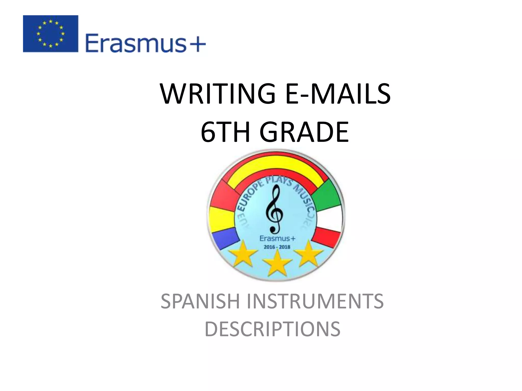 Spanish instruments descriptions (6 th grade) | PPTX