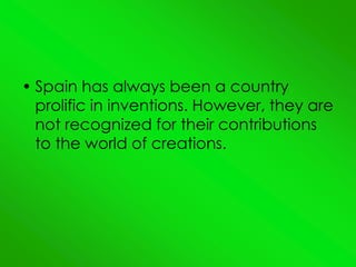 Spanish inventions | PPSX