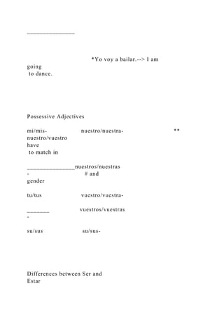Spanish I Verb Review Me llamo _________.docx