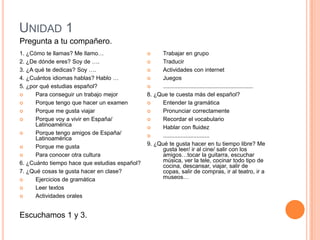 Spanish iwlp grade 2, español, A2, repaso | PPTX