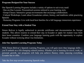 Spanish Learning Programs of Simon Bolivar - Your Path to Language Mastery.pptx