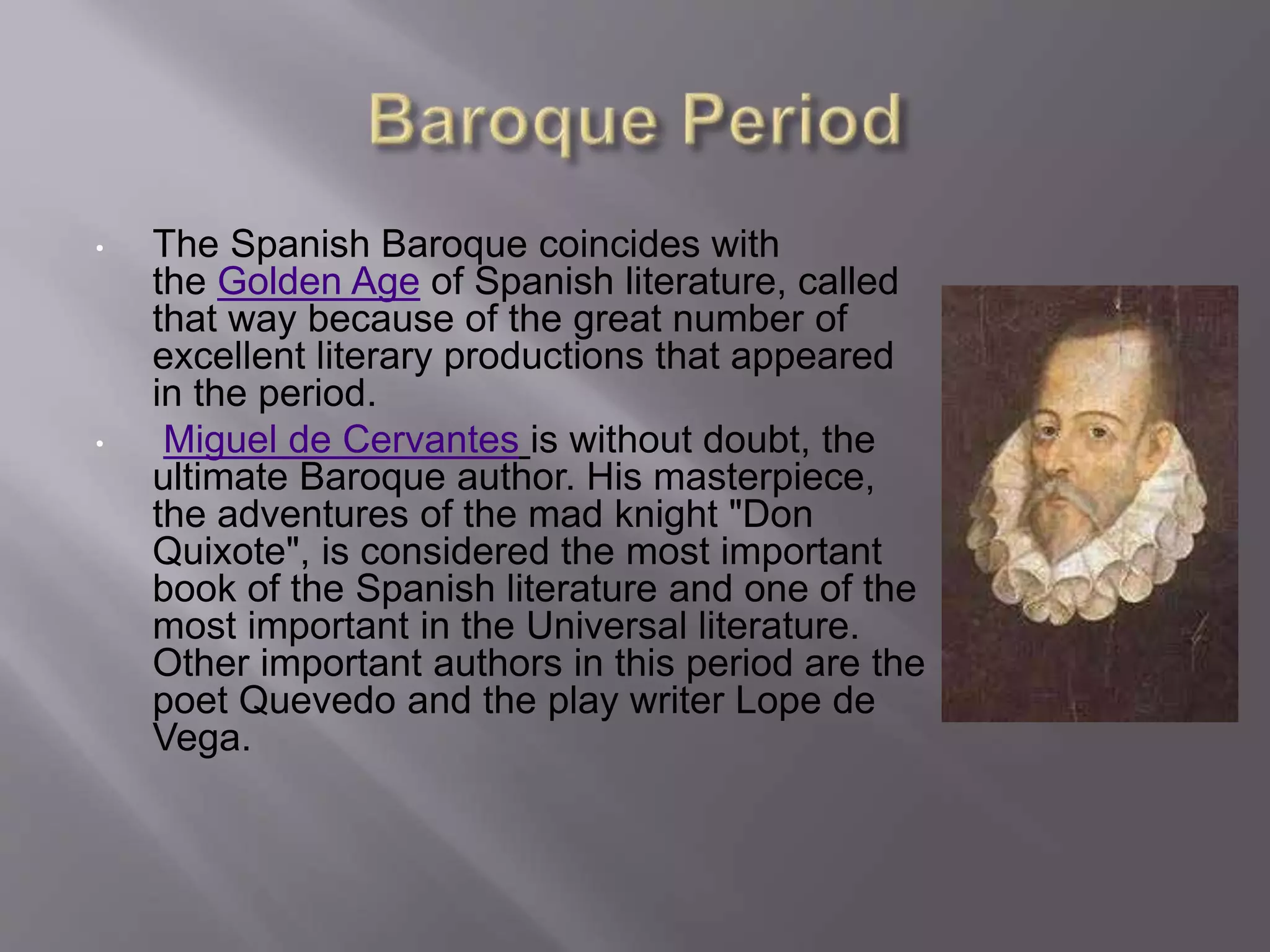 Spanish literature presentation | PPTX
