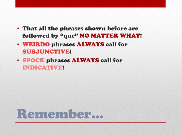 Subjunctive vs. Indicative | PPTX