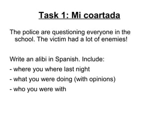 Spanish murder mystery | PPT