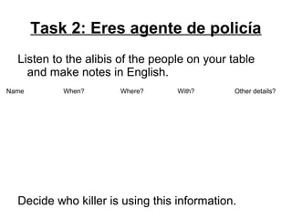 Spanish murder mystery | PPT