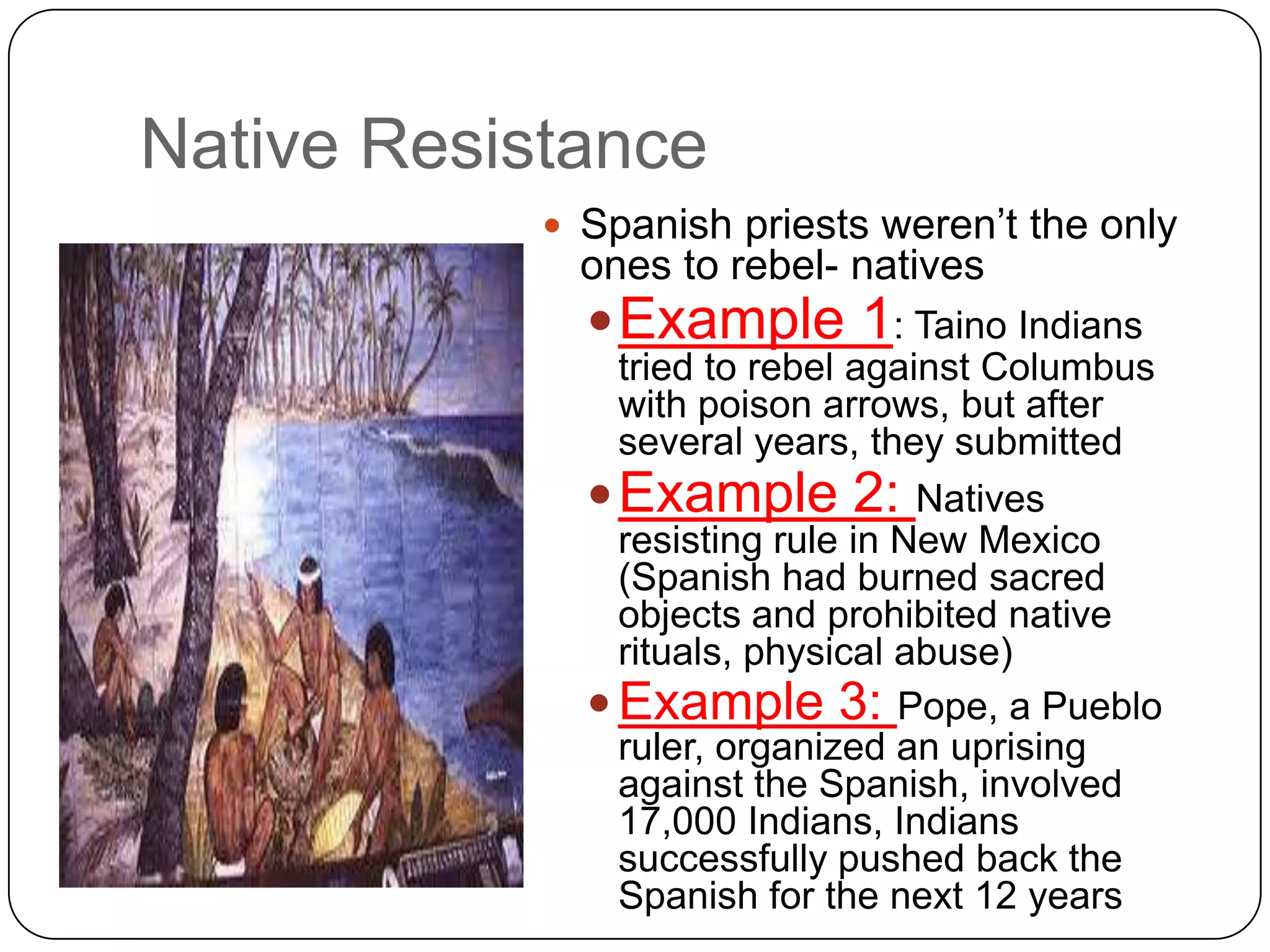 Spanish & north american colonies | PPTX