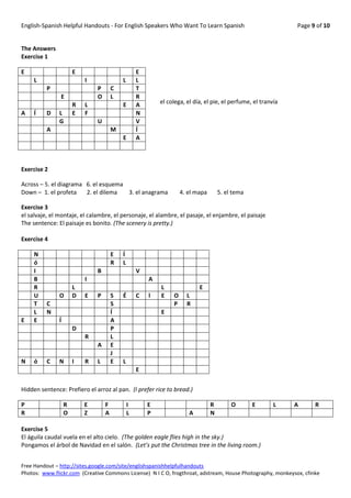 Spanish nouns and gender #2 | PDF | Gardening | Home & Garden