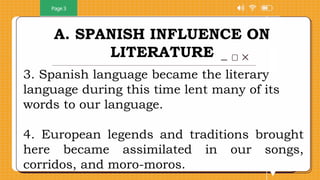 Influences and Literature during Spanish Colonial Period | PPTX