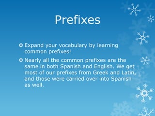 Spanish prefixes | PPT