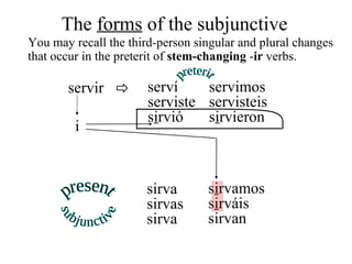 Spanish present subjunctive notes | PPT