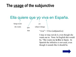 Spanish present subjunctive notes | PPT