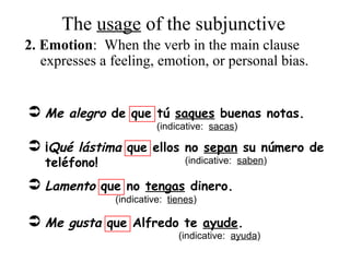 Spanish present subjunctive notes | PPT