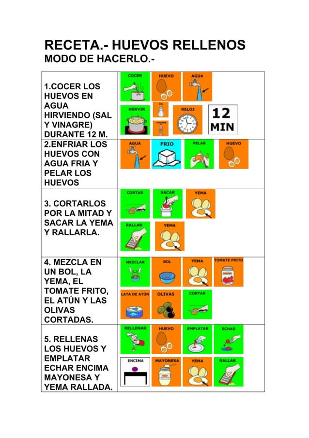 Spanish recipe huevos rellenos | PDF