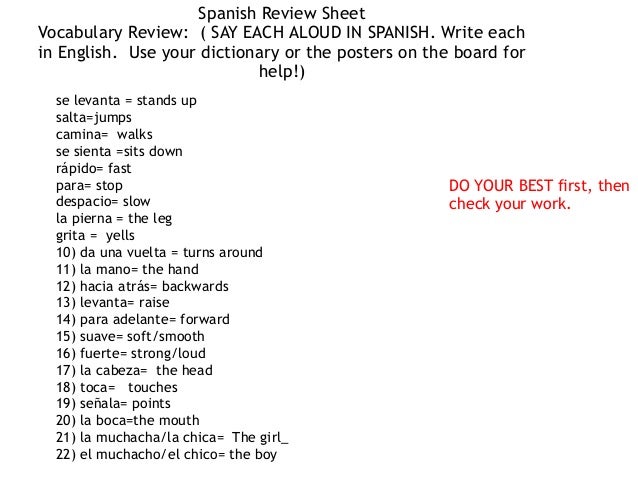Spanish review (2)