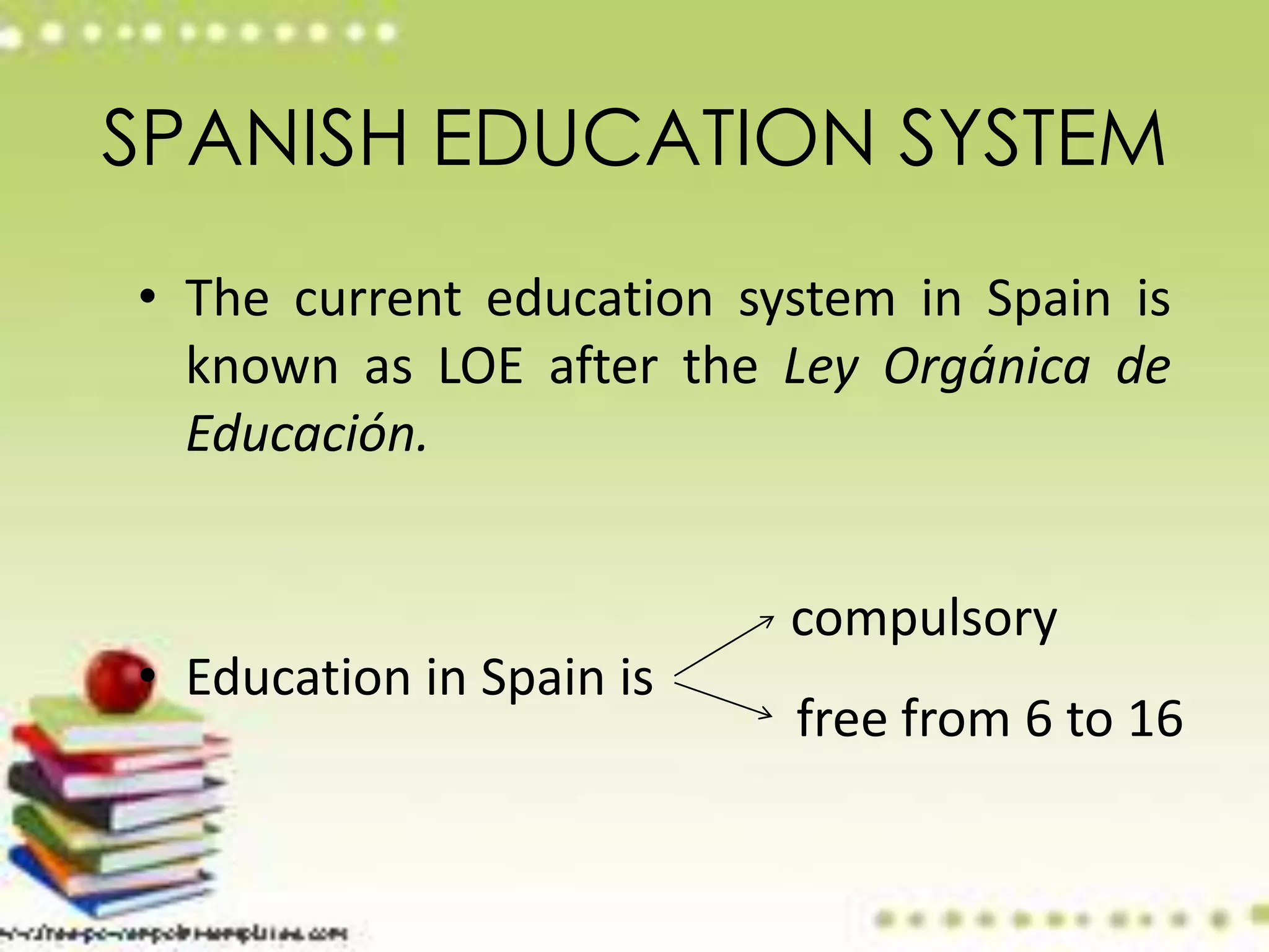 Spanish school system | PPT