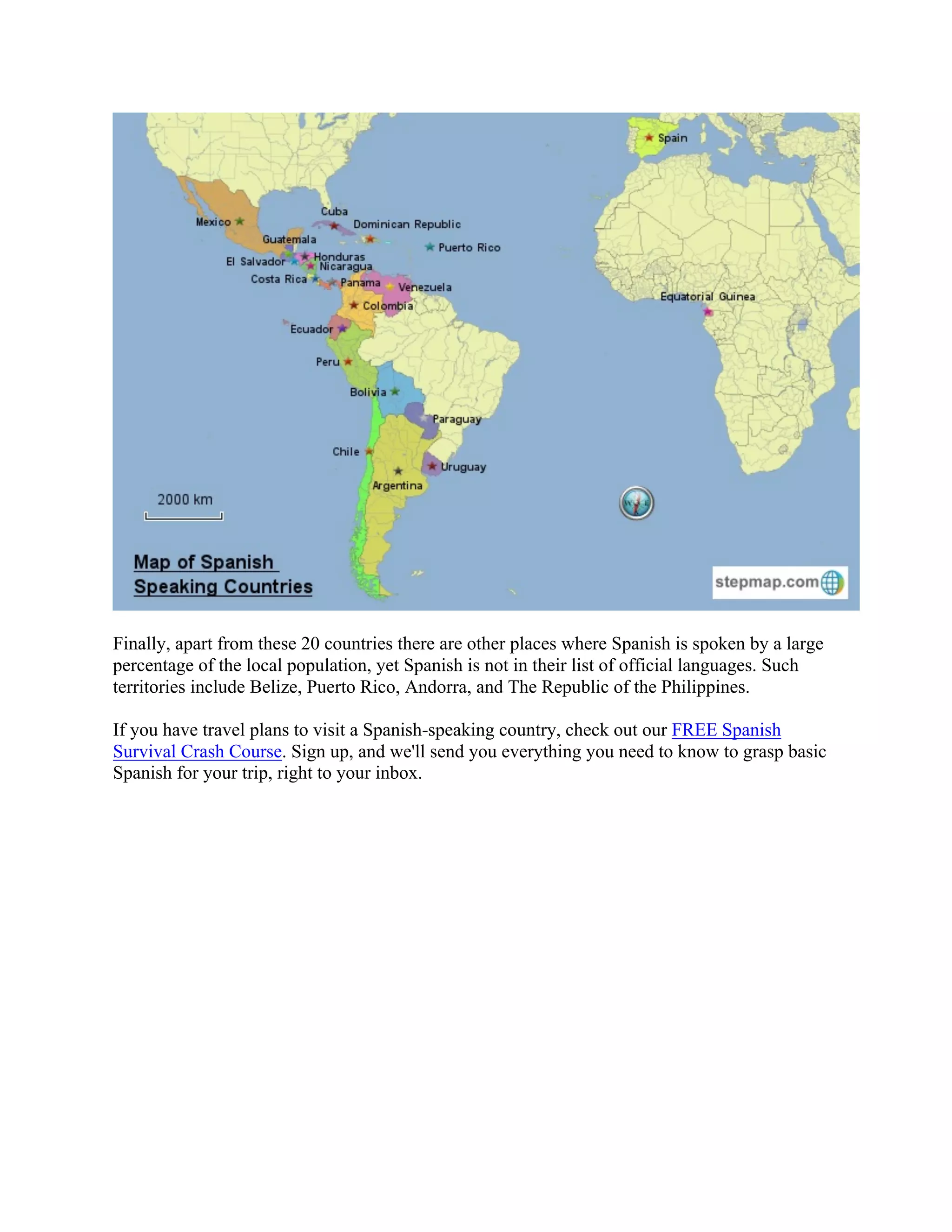 Spanish Speaking Countries Around the World | PDF