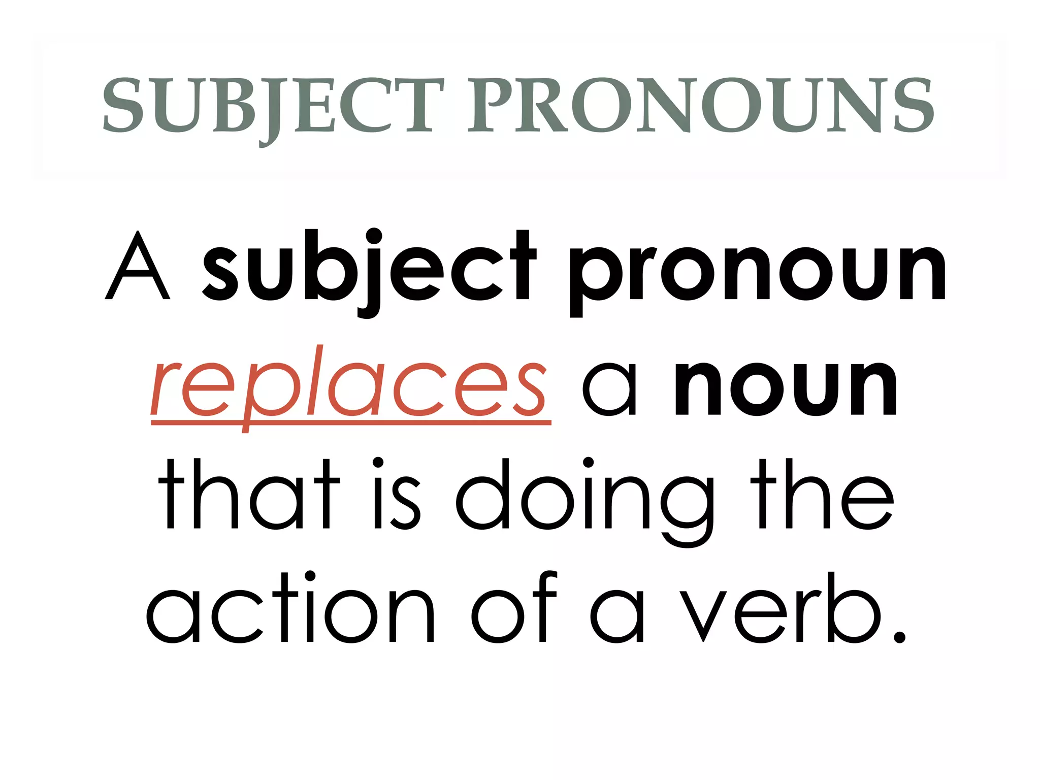 Spanish Subject Pronouns Ppt