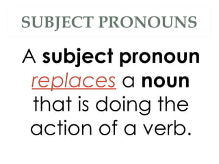 Spanish Subject Pronouns | PPT