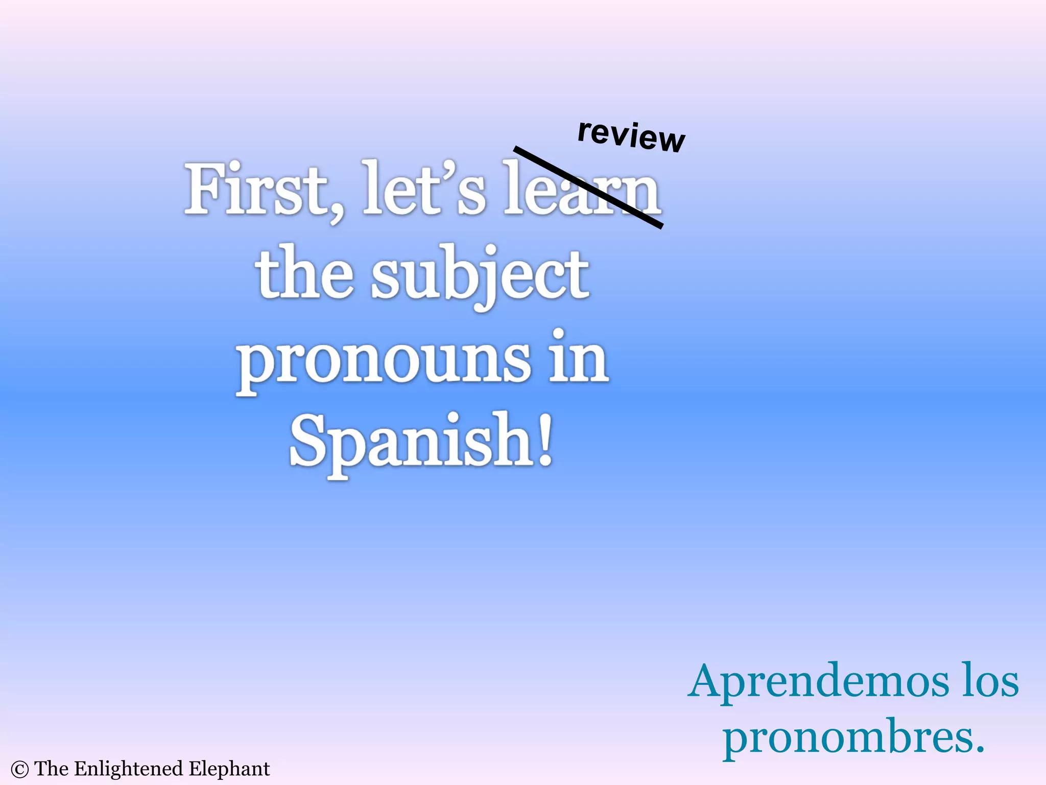 Spanish subjectpronounsandserpowerpoint | PPT