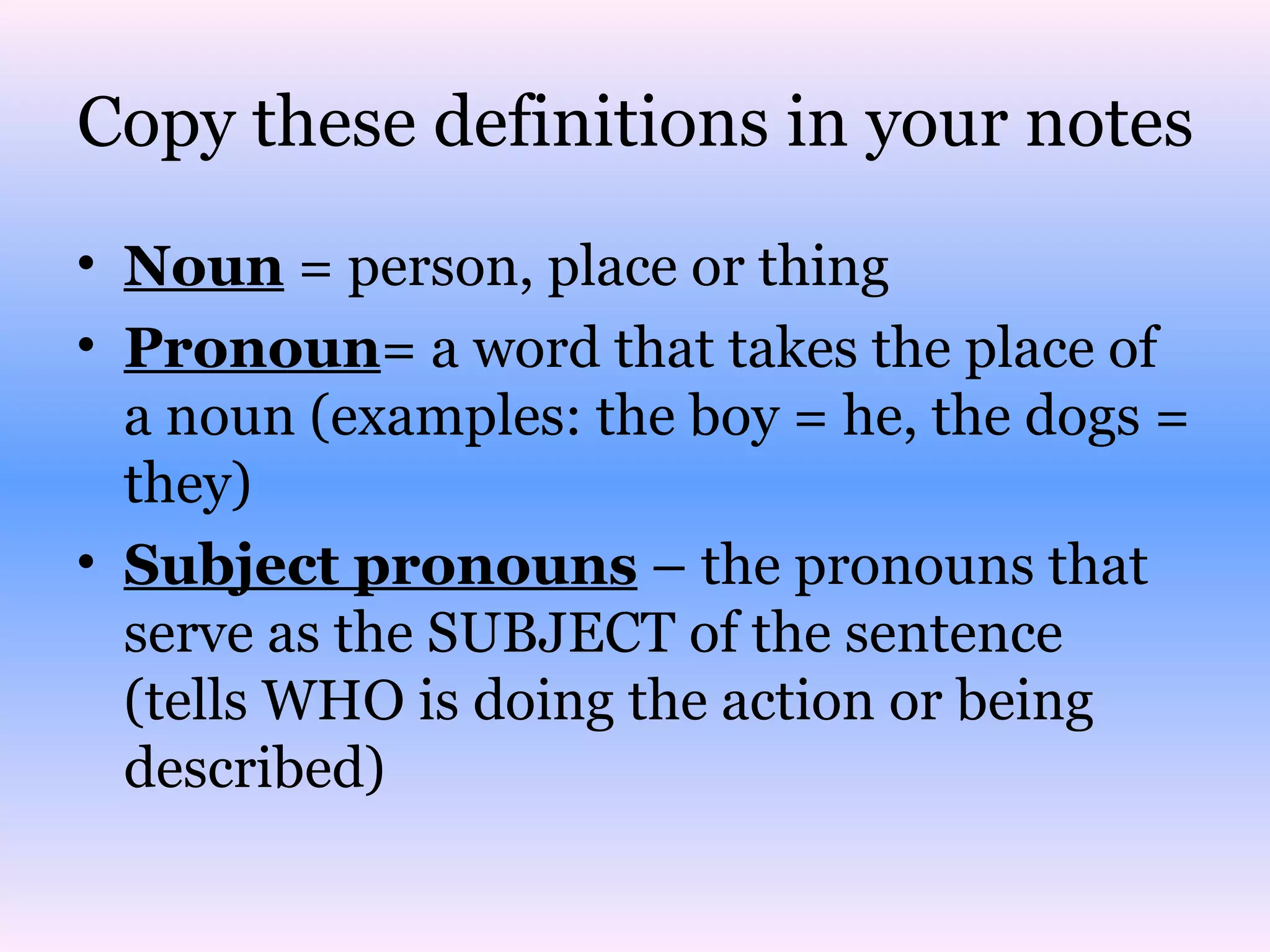 Spanish subjectpronounsandserpowerpoint | PPT