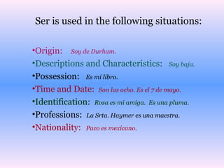 Spanish subjectpronounsandserpowerpoint | PPT