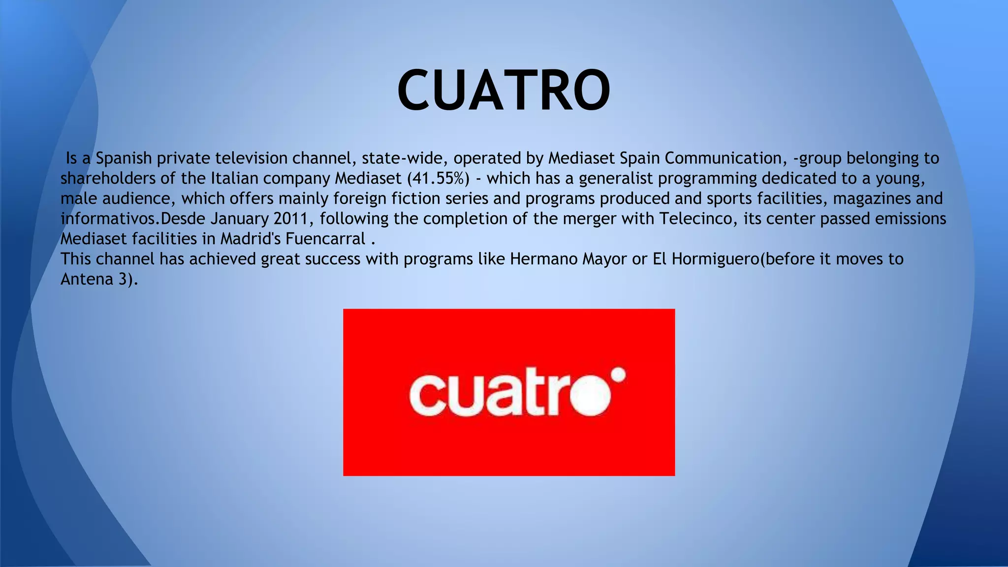 Spanish tv channels | PPTX