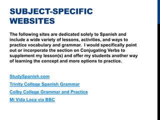 Spanish verbs & conjugation | PPTX