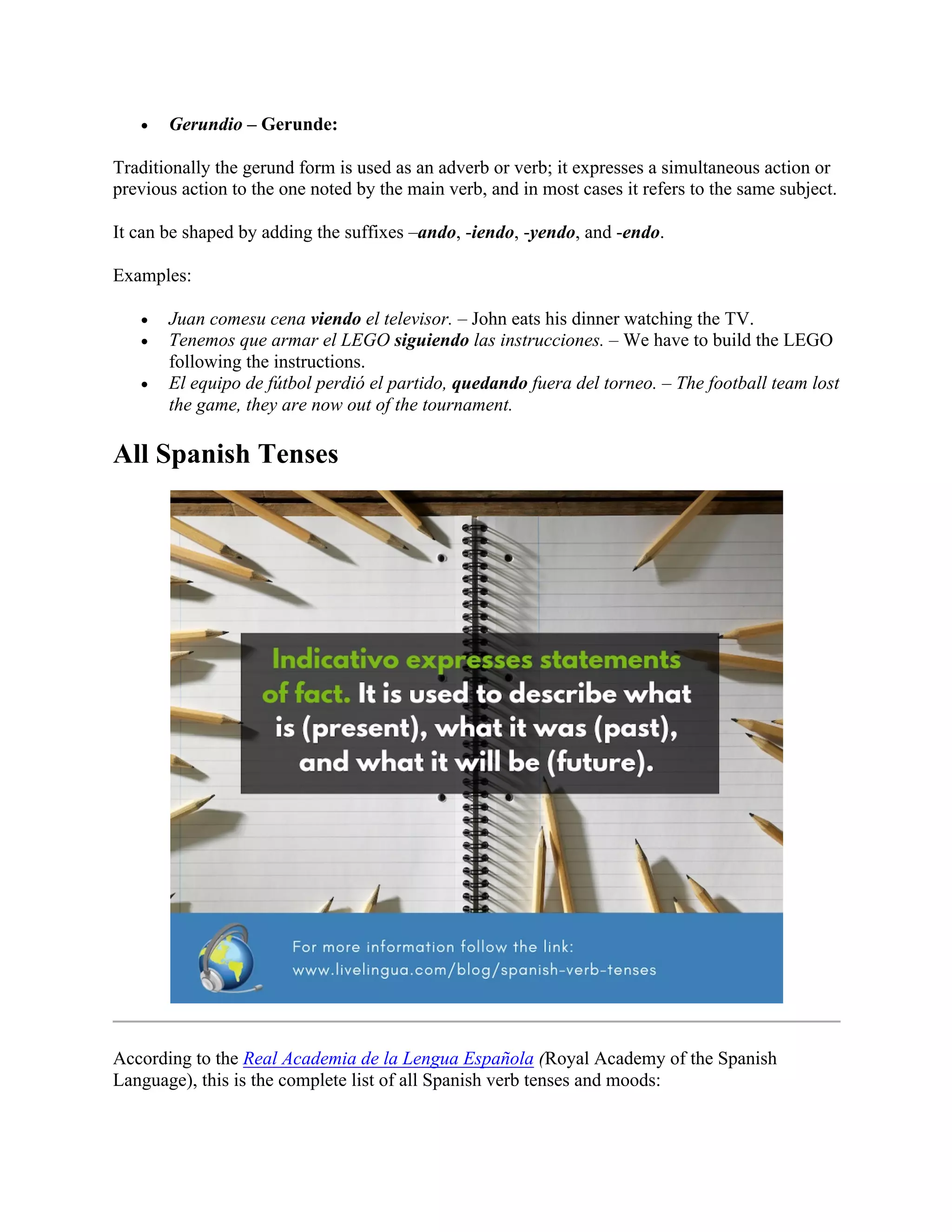 Spanish verb tenses | PDF | Programming Languages | Computing