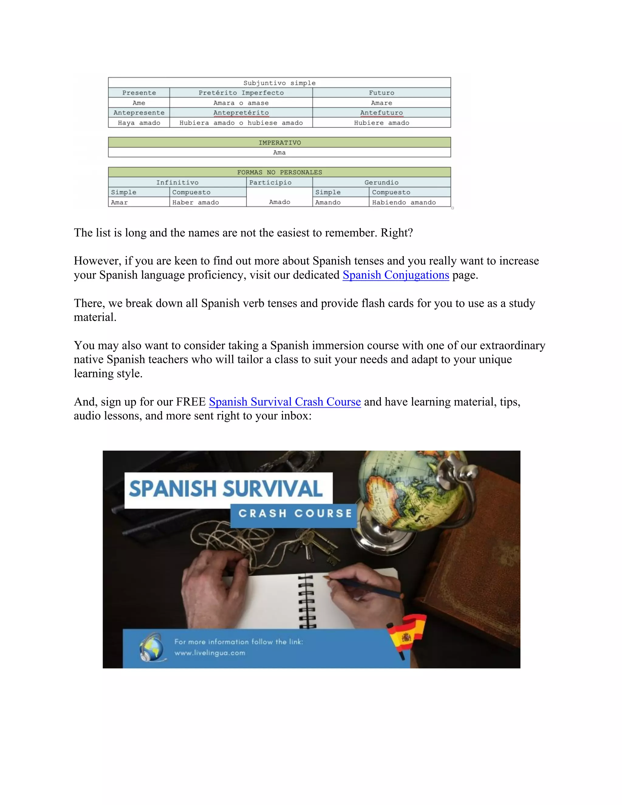 Spanish verb tenses | PDF