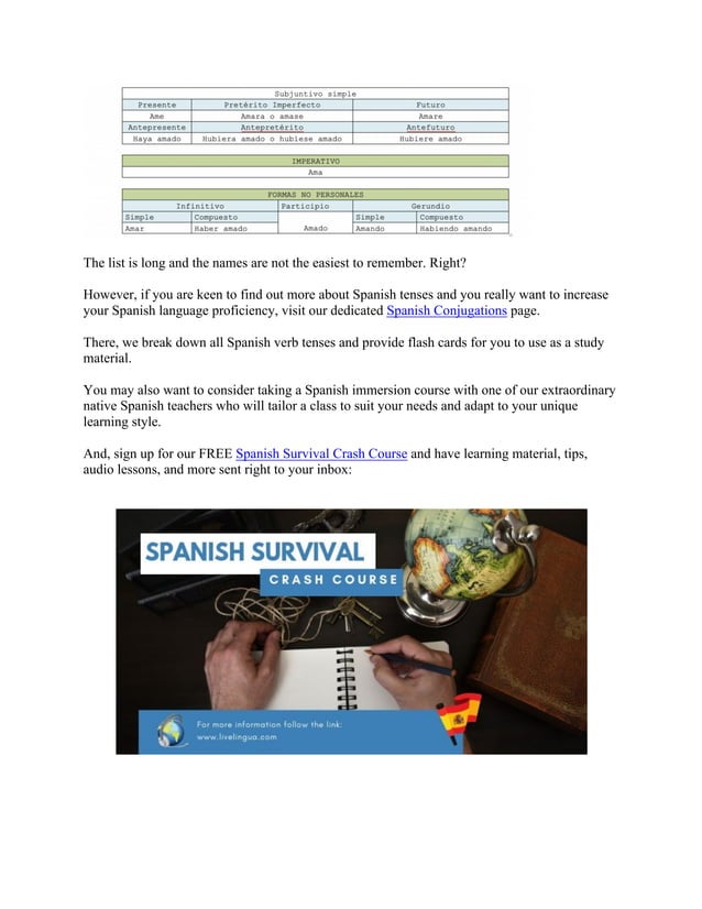 Spanish verb tenses | PDF | Programming Languages | Computing