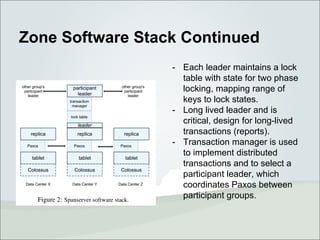 An Overview of Spanner: Google's Globally Distributed Database | PDF | Databases | Computer ...
