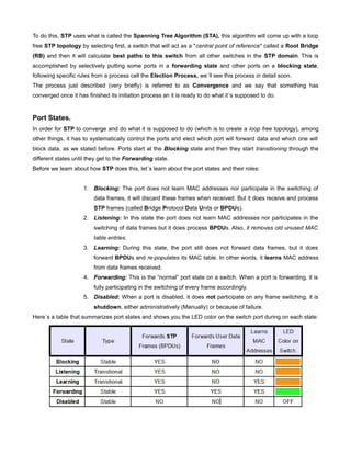 Spanning Tree Protocol, from a future CCNA´s perspective. | PDF