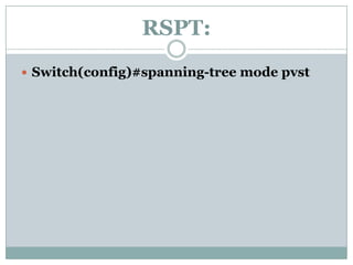 How to configure different Spanning tree port status | PPT